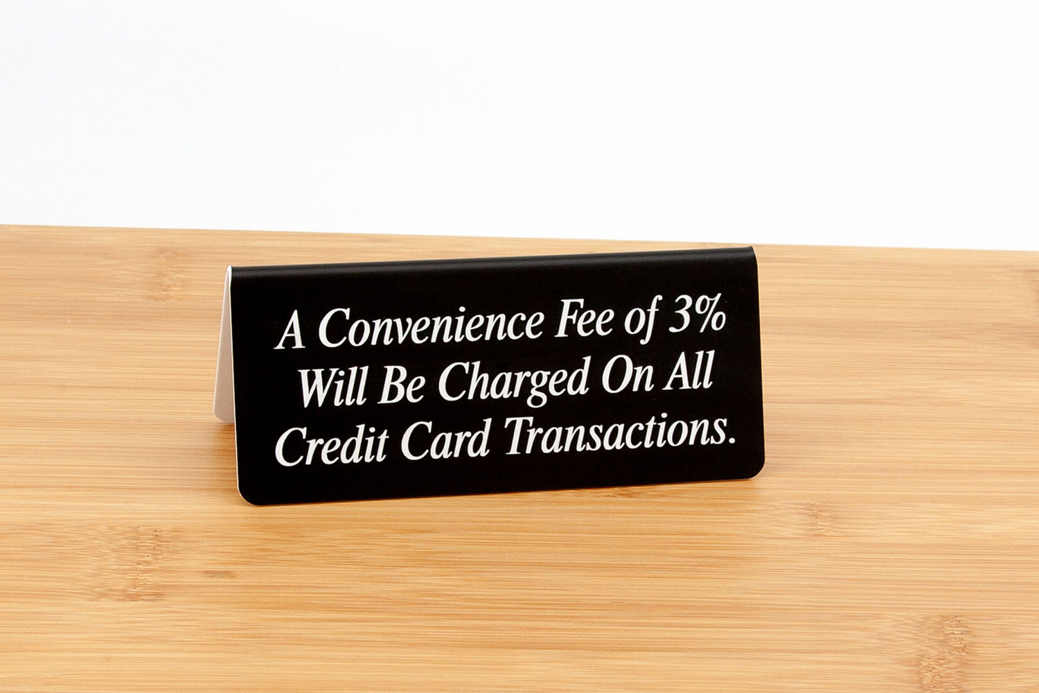 2pk Engraved Convenience Fee Sign | Specialty Sign Store