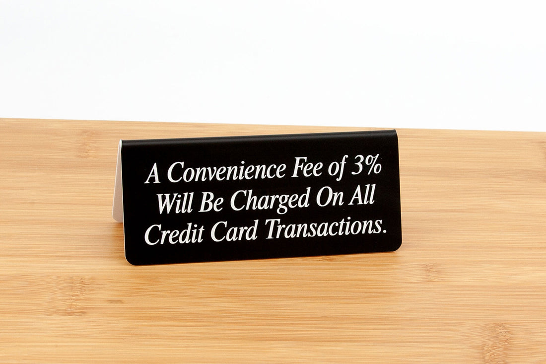 2pk Engraved Convenience Fee Sign | Specialty Sign Store