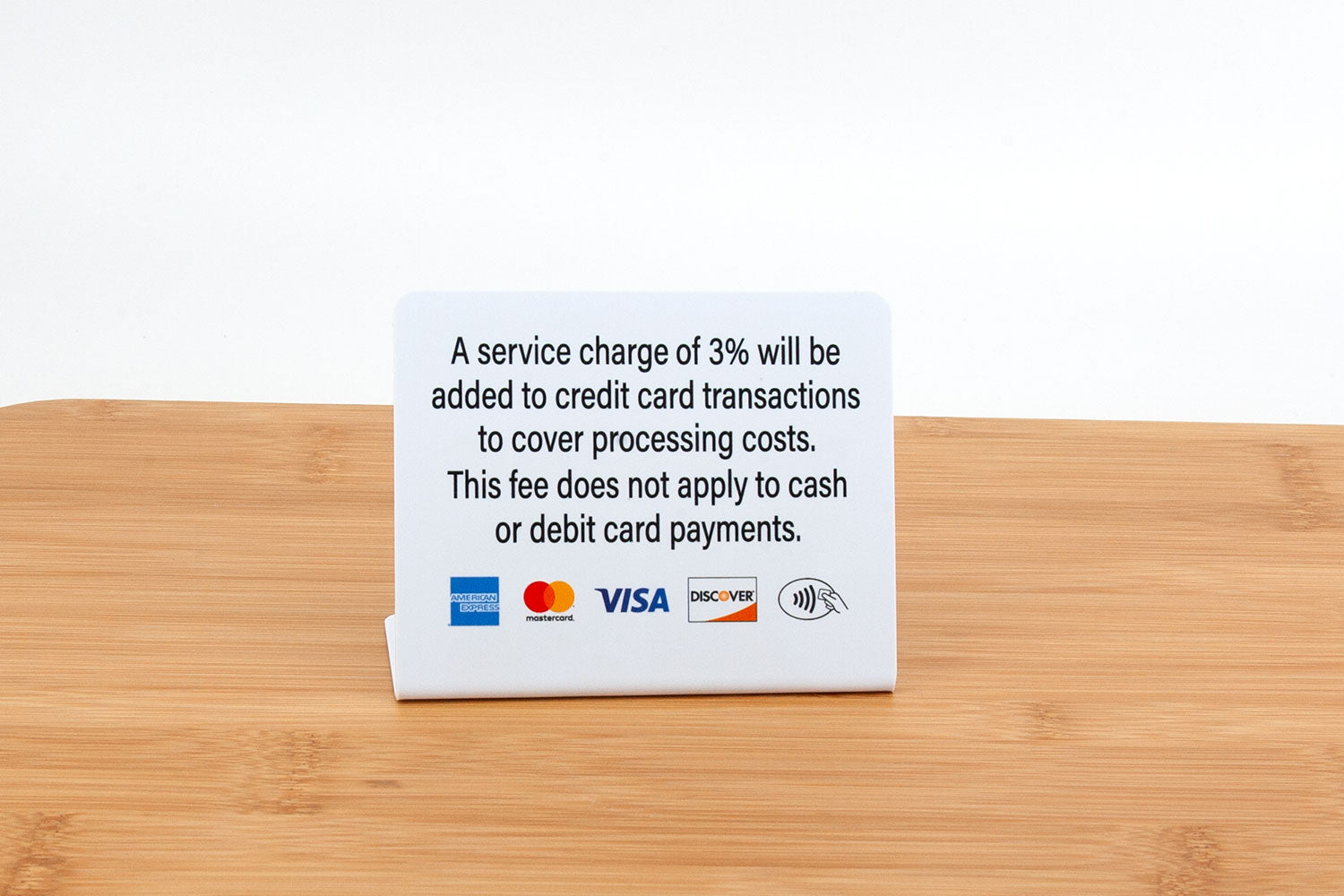 Pricing Notice Credit Card Signs | Specialty Sign Store