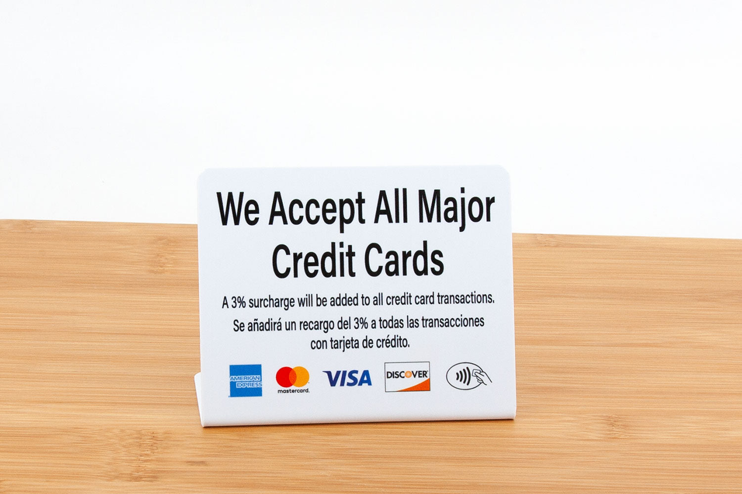 Bilingual Payment Signs w/ Surcharge Fee | Specialty Sign Store