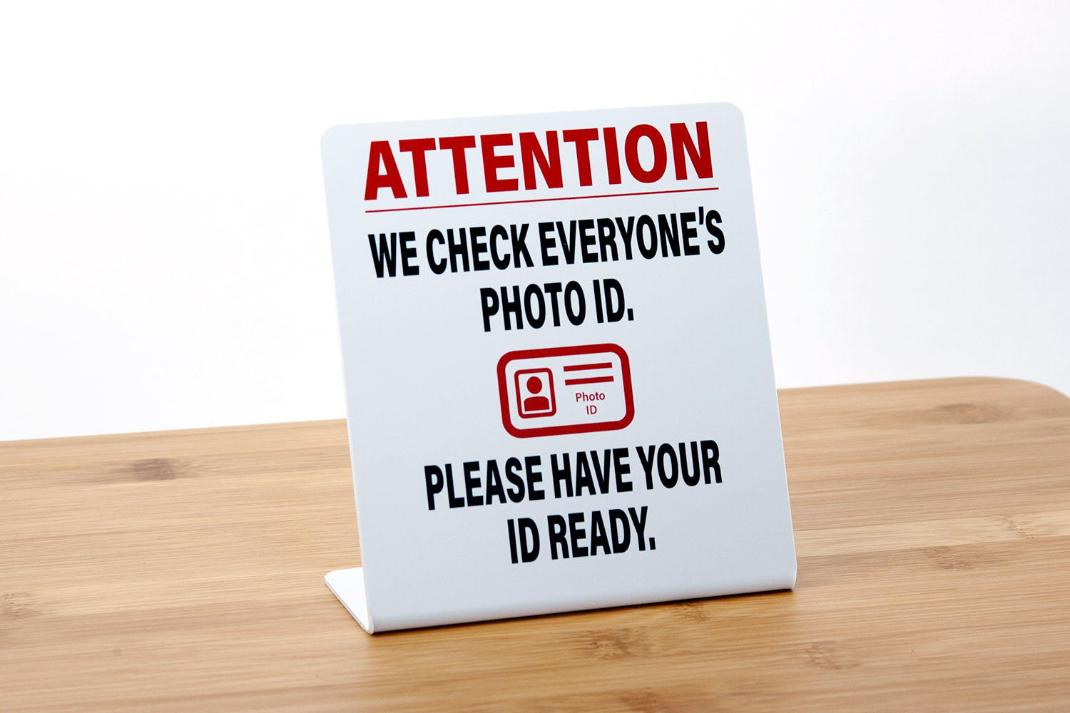 Check Photo ID Signs | Specialty Sign Store