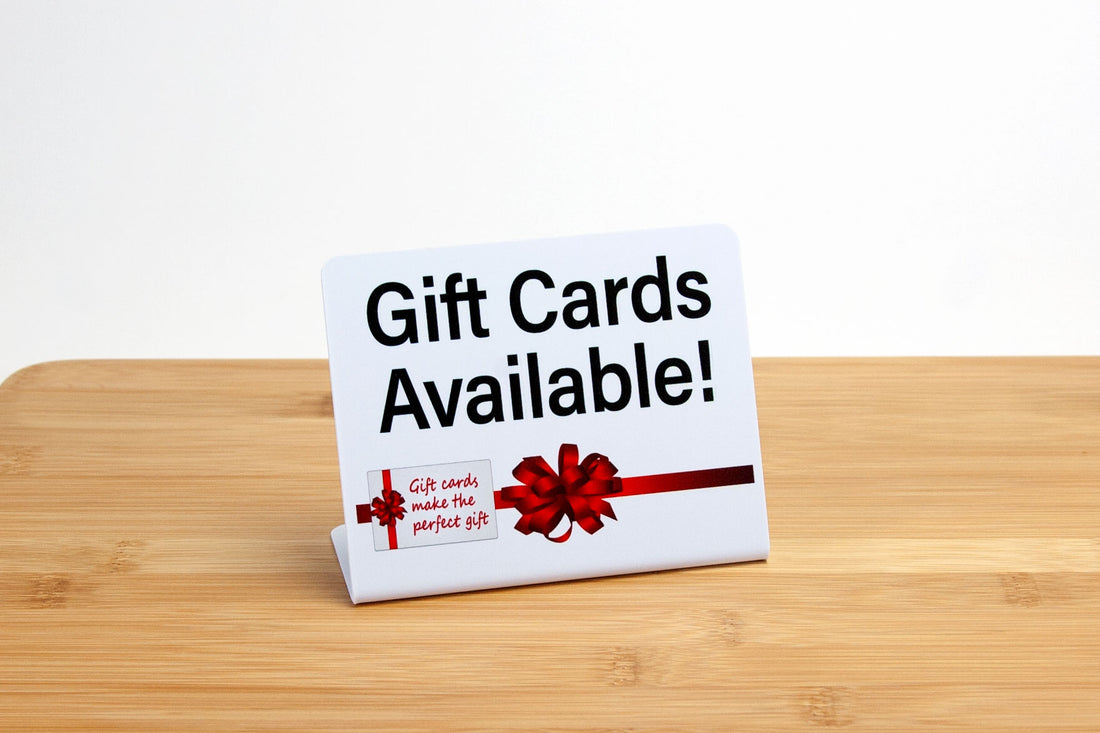 Small Gift Cards Available Signs | Specialty Sign Store