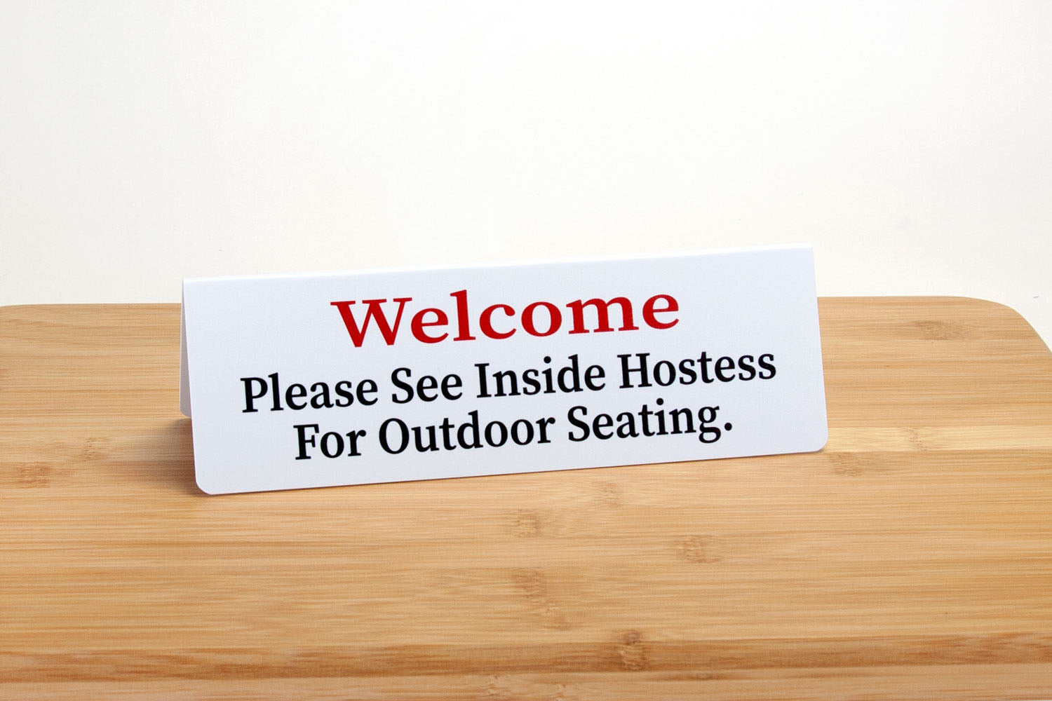 Patio Seating Signs - Please See Hostess | Specialty Sign Store