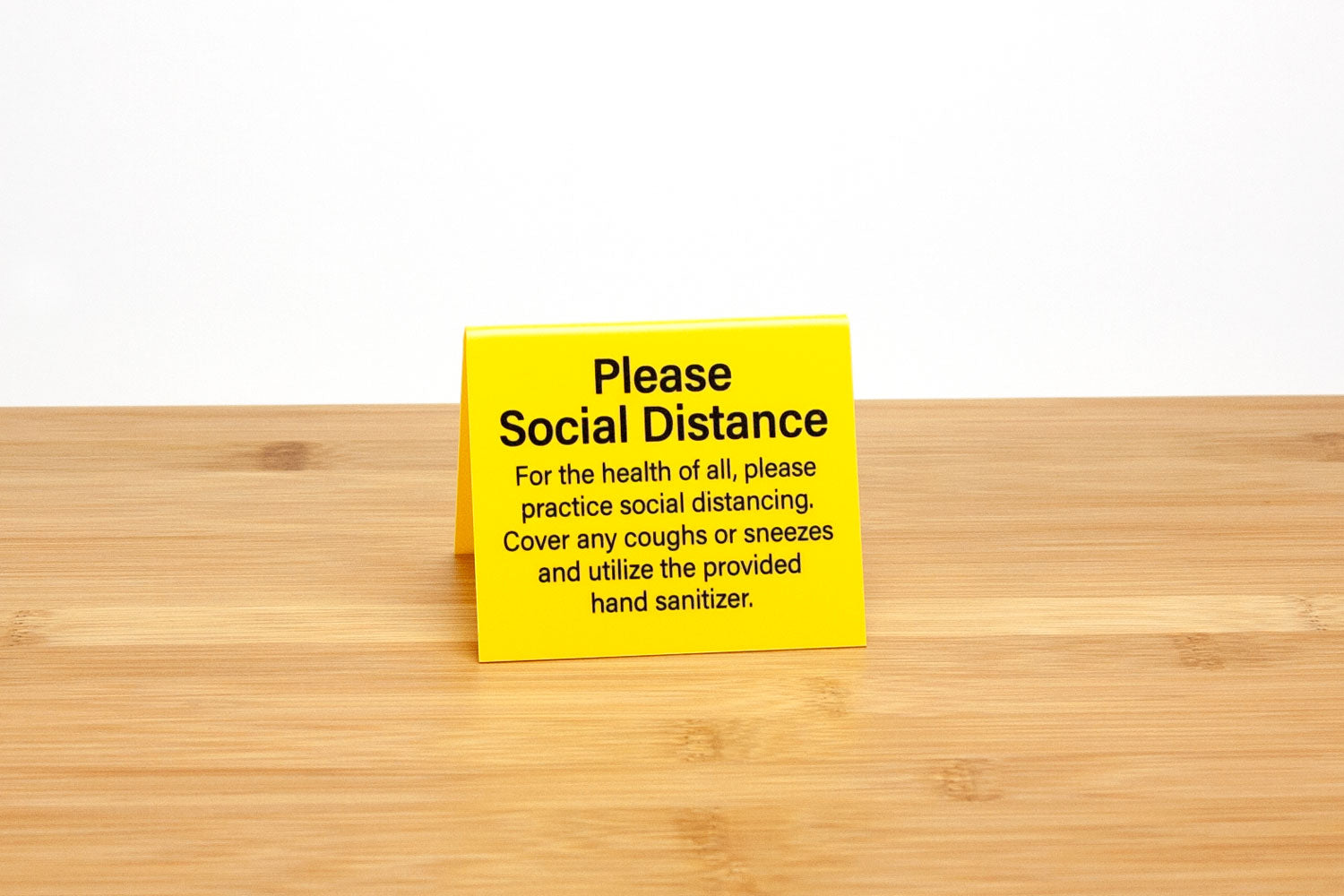 Please Social Distance Tent Style Signs – Specialty Sign Store