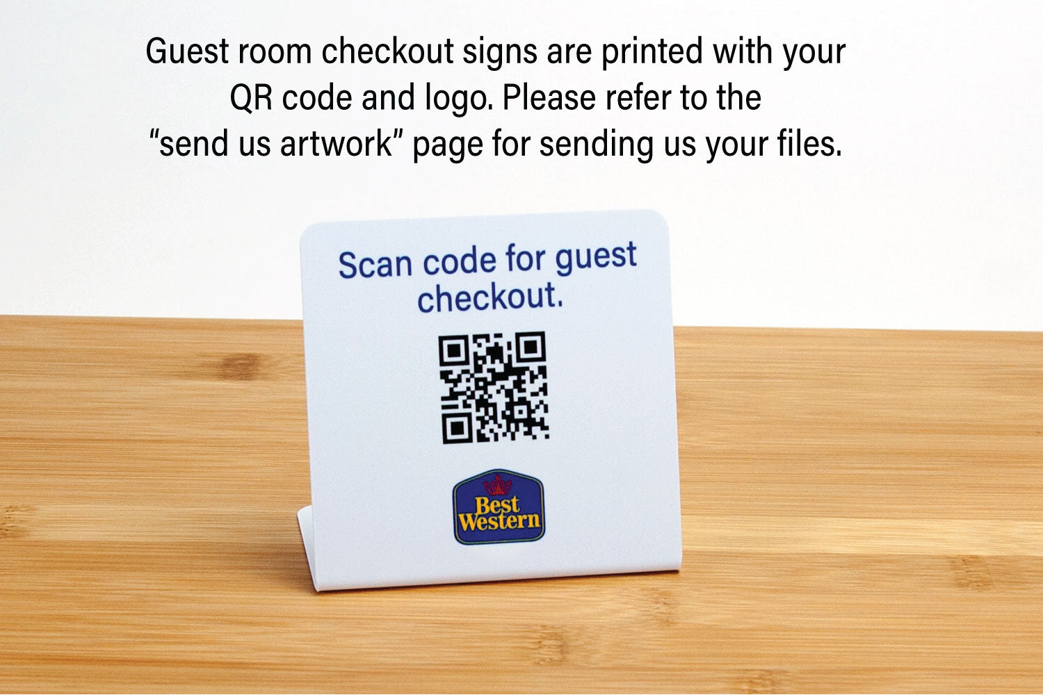 QR Code Mobile Checkout Room Signs | Specialty Sign Store