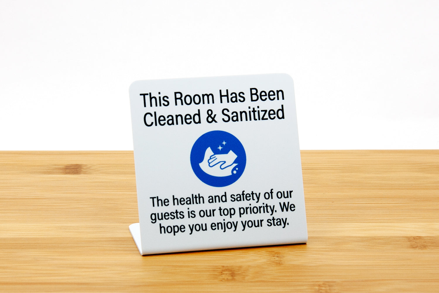 Room Has Been Cleaned & Sanitized Signs | Specialty Sign Store
