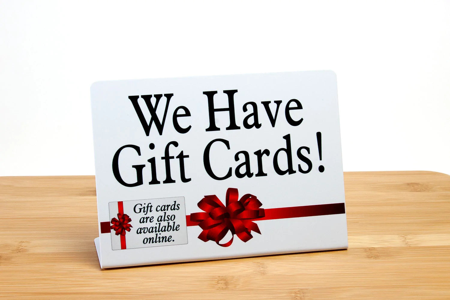 Gift Cards Available Counter Signs | Specialty Sign Store